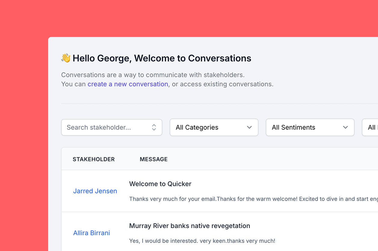Conversations - Community Consultation Tool Feature - Brisbane Australia